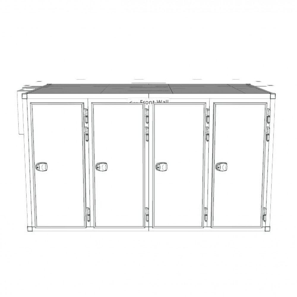 16 Body Front Loading Mortuary Cold Room