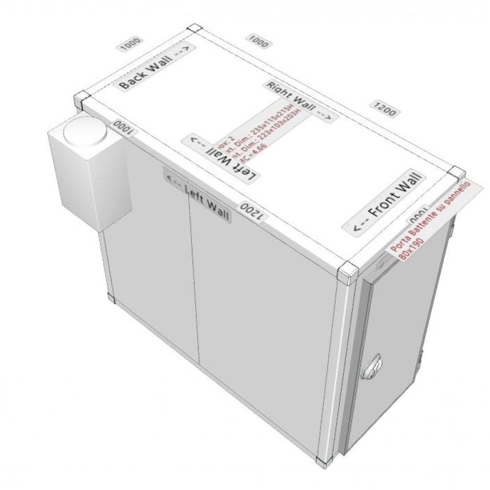 3 Body Front Loading Mortuary Cold Room