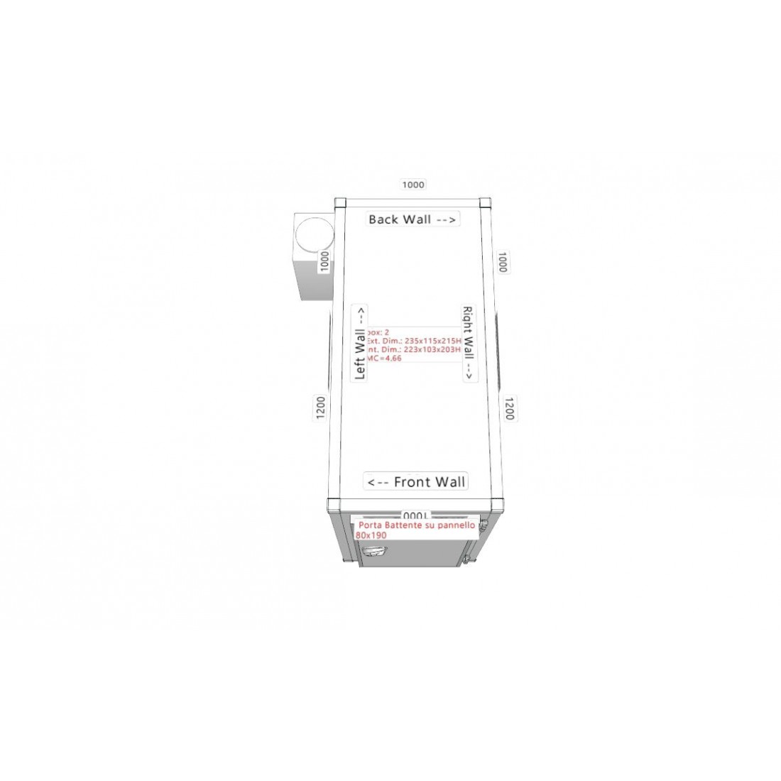 3 Body Front Loading Mortuary Cold Room