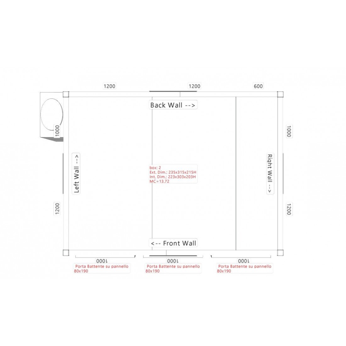 9 Body Front Loading Mortuary Cold Room